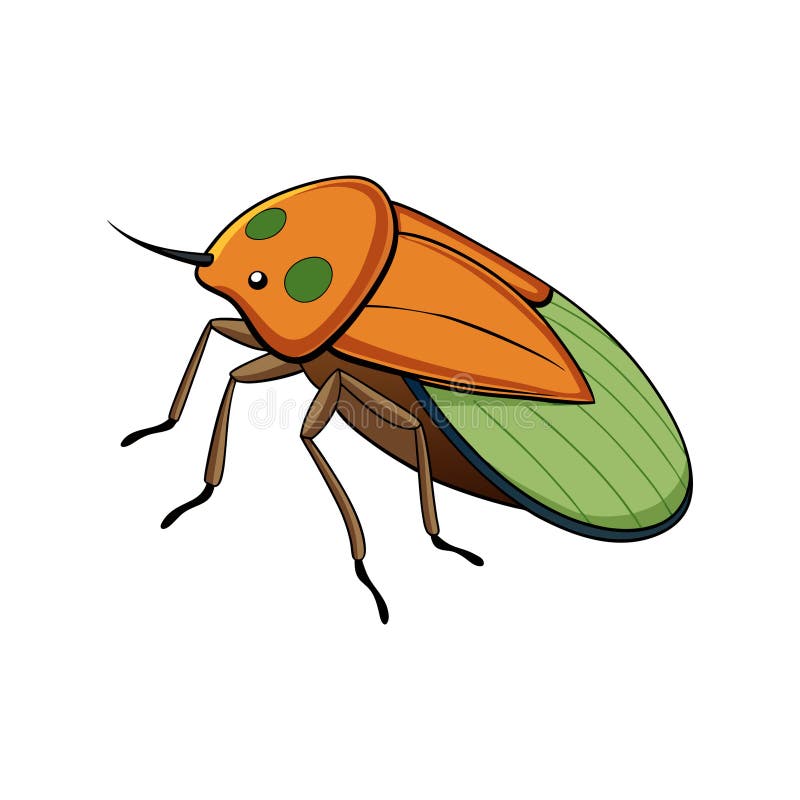 Unique Buffalo Treehopper Realistic Illustration Stock Illustration ...