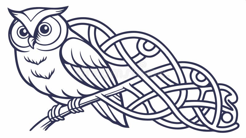 Owl with Celtic Knot Pattern, Wisdom, Heritage, Culture Art. Mythology ...