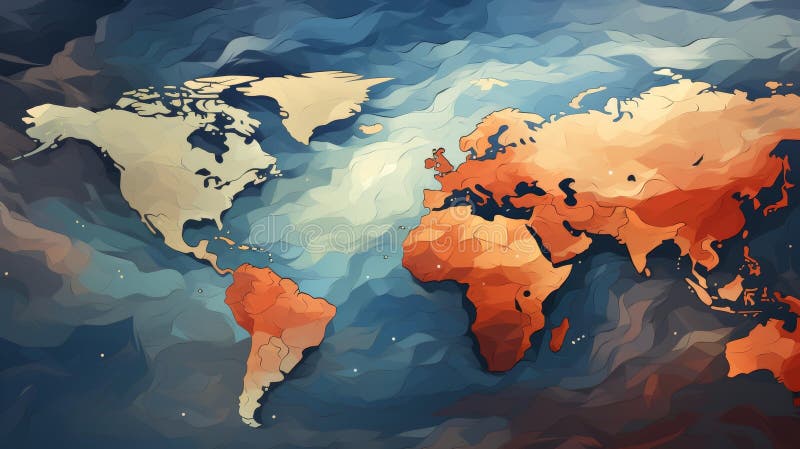 Unique Illustrations of Stylized Satellite Maps with Intricate Textures ...