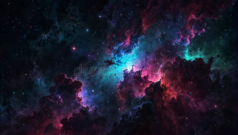 Neon Nebula High Resolution 13k Background for Sci Fi and Gaming ...