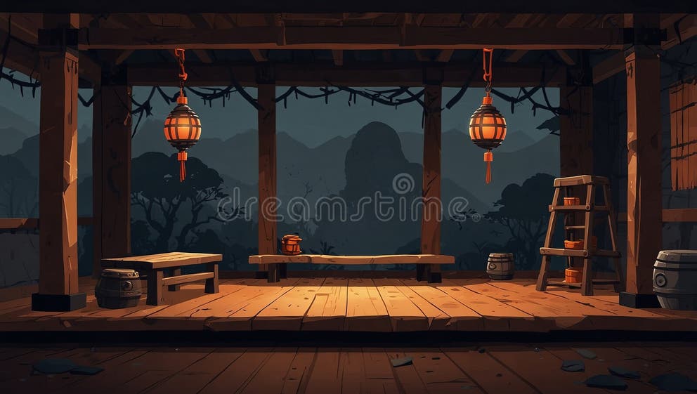 Ninja Dojo Level Background Asset, Training Grounds, Platformer Game ...