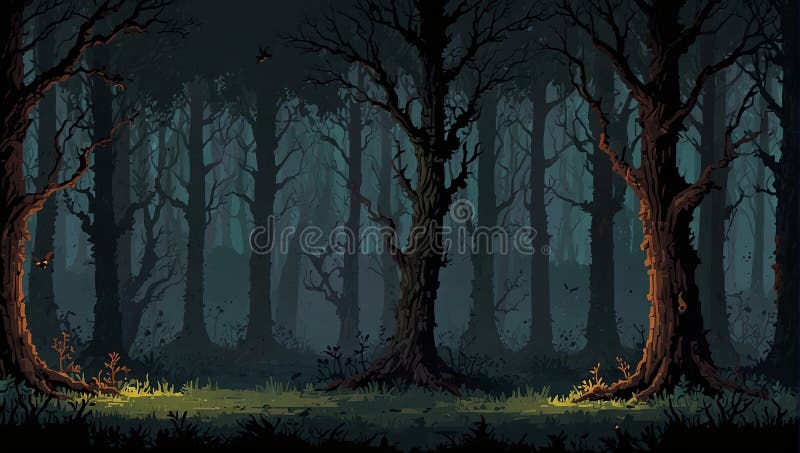 Pixel Art Seamless Volcano Island Background with Lava Flows. 2d Style Stock Illustration ...