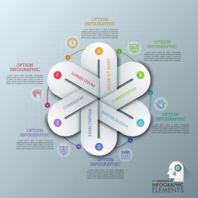 Unique Infographic Design Template, Circular Diagram or Pie Chart with ...