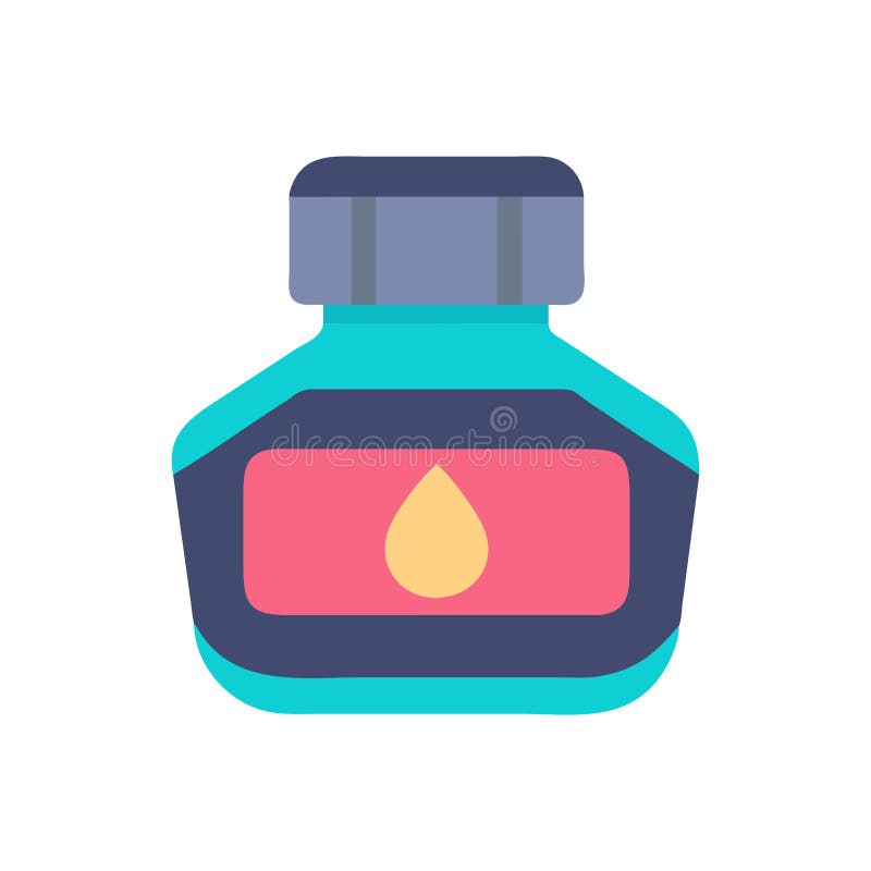 Unique Ink Bottle Icon for Artists Stock Vector - Illustration of ...