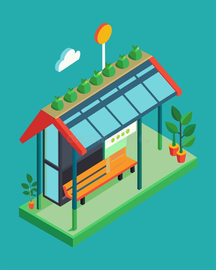 A Unique and Innovative Design of a Bus Stop Featuring a Garden on Its ...