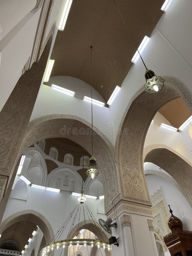 Unique Interior Architecture of the Mosque Stock Image - Image of retro ...