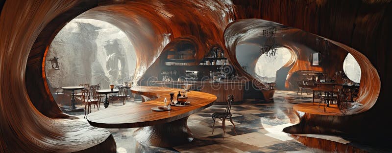 Unique Interior Design Featuring Flowing Shapes and Modern Decor ...