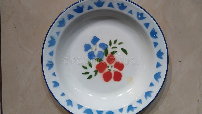 Unique Iron Plate for Eating from Indonesian Stock Photo - Image of ...