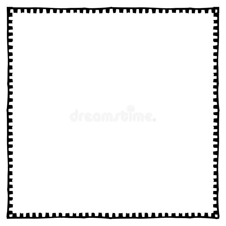 Unique Jagged Border Black Square Frame Layout Stock Vector ...