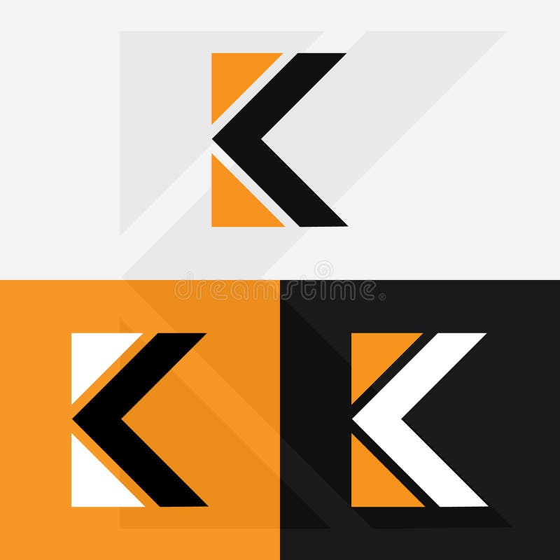 Unique K Letter Creative Typography Logo, Colorful K Letter Minimal ...