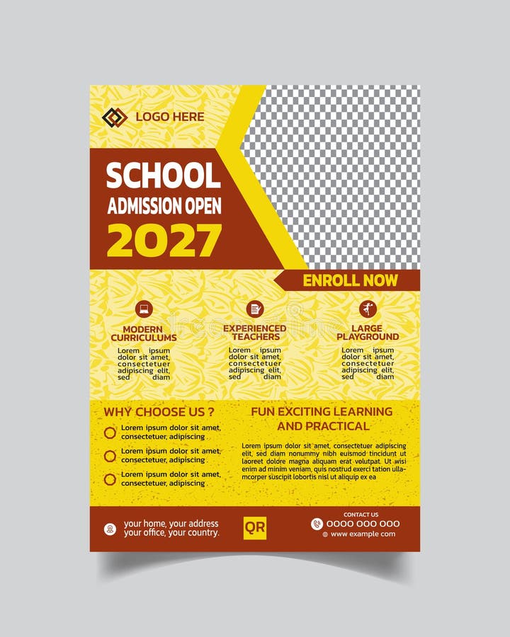 Unique Kids Learning Flyer and School Admission Advertisement Leaflet ...