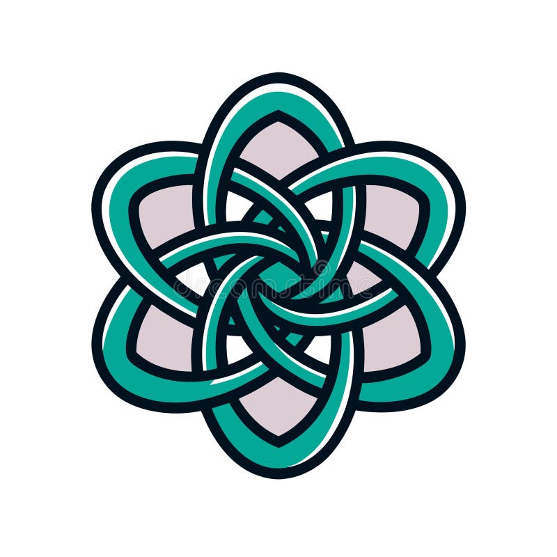 Unique Knot Flower Illustration in Bold Style Stock Photo ...