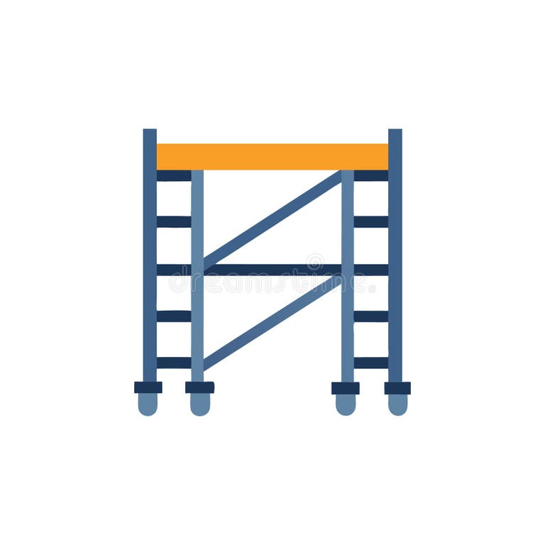 Unique Ladder Icon for Scaffolding Stock Illustration - Illustration of ...