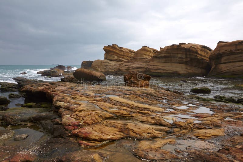 The Unique Landform and Landscape of Taiwan North Coast Stock Image ...
