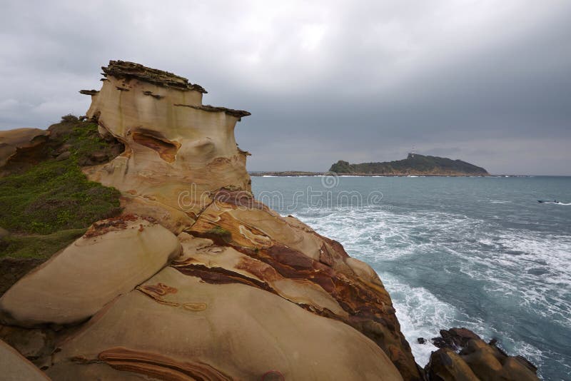 The Unique Landform, Taiwan North Coast Stock Image - Image of beach ...