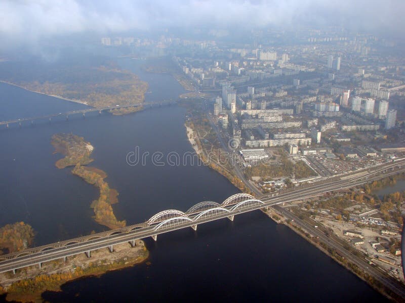 City of Kiev. Ukraine. a Panorama of Residential Areas and Parks of the ...