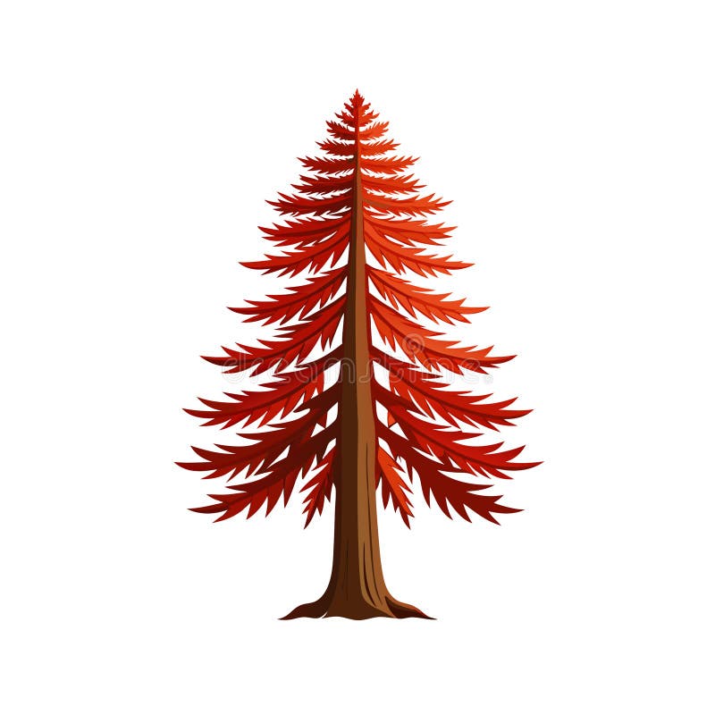 Unique Larch Tree Bold Illustration Stock Image - Illustration of bare ...