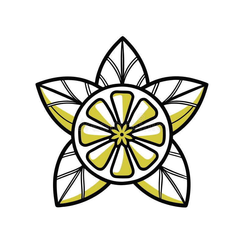 Unique Lemonade Flower Illustration in Bold Style Stock Photo ...