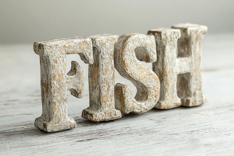 Unique Letter Sculpture of Fish Created Using Various Fish Pieces ...