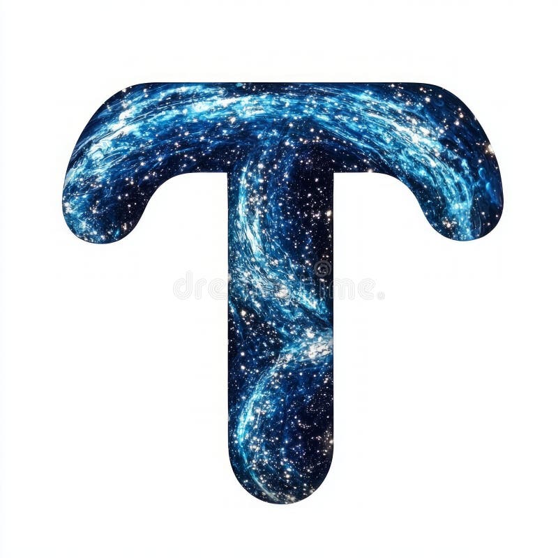 Creative Letter T Design Featuring Galaxy Like Infinity Pattern Clean ...