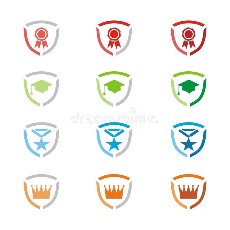Level icons, level badges stock vector. Illustration of crown - 33821935
