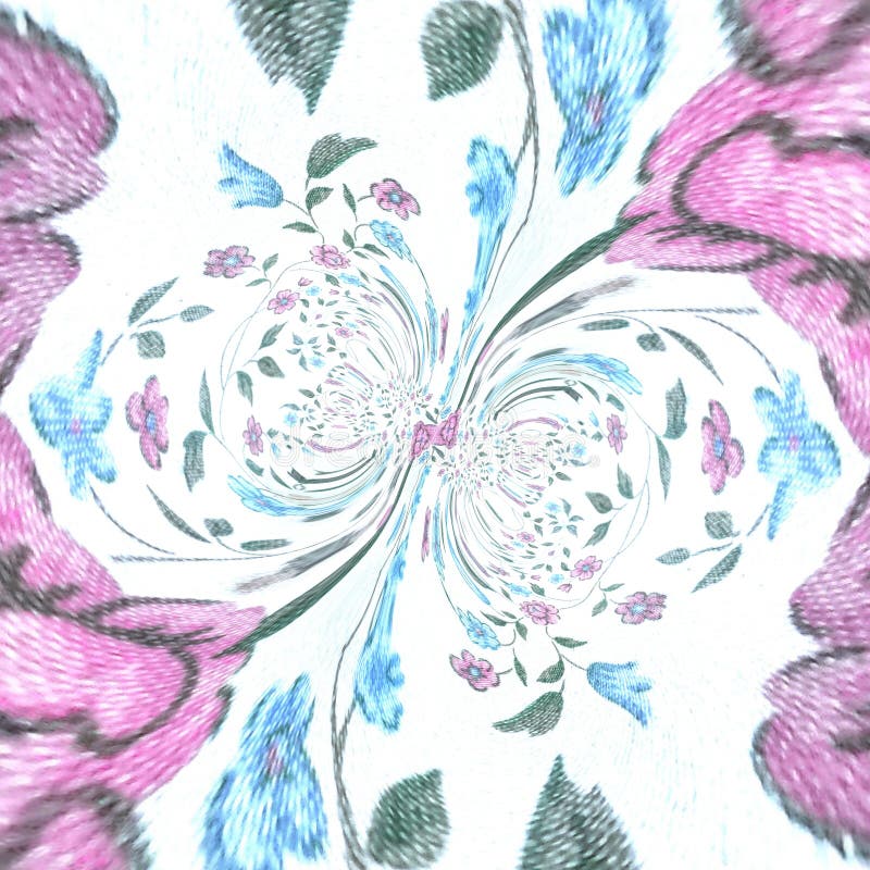 Unique Light Canvas Background Flowers Abstract Art Stock Illustration ...