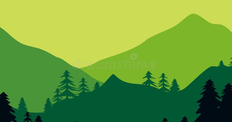 Light Green Gradient Natural Background Animation of Mountains and ...