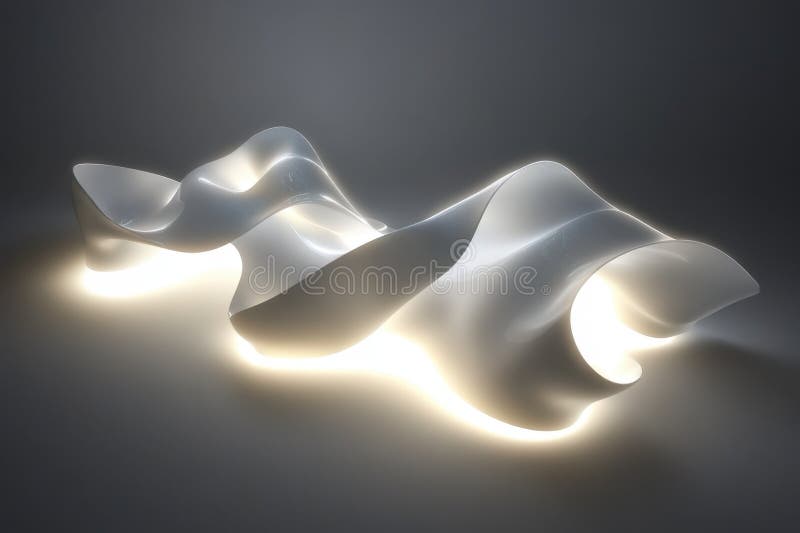 Artistic Light Sculpture Creating Fluid Shapes with Ambient ...
