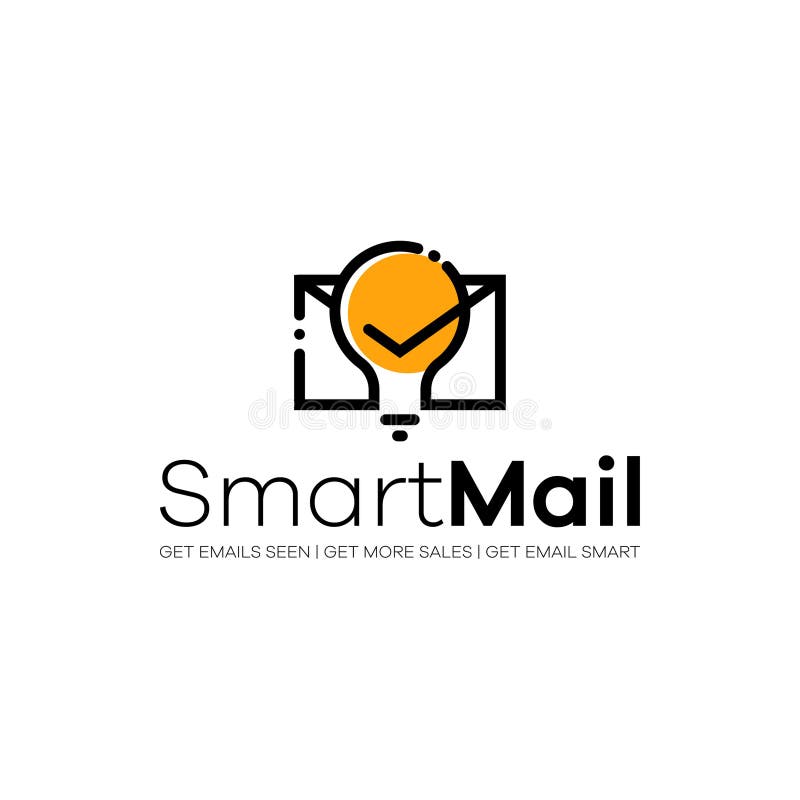 Unique Logo Combination of Envelope, Light and Check Stock Vector ...