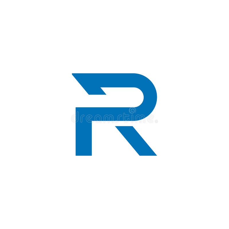 Unique Logo Design Letter R Simple and Elegant Stock Illustration ...