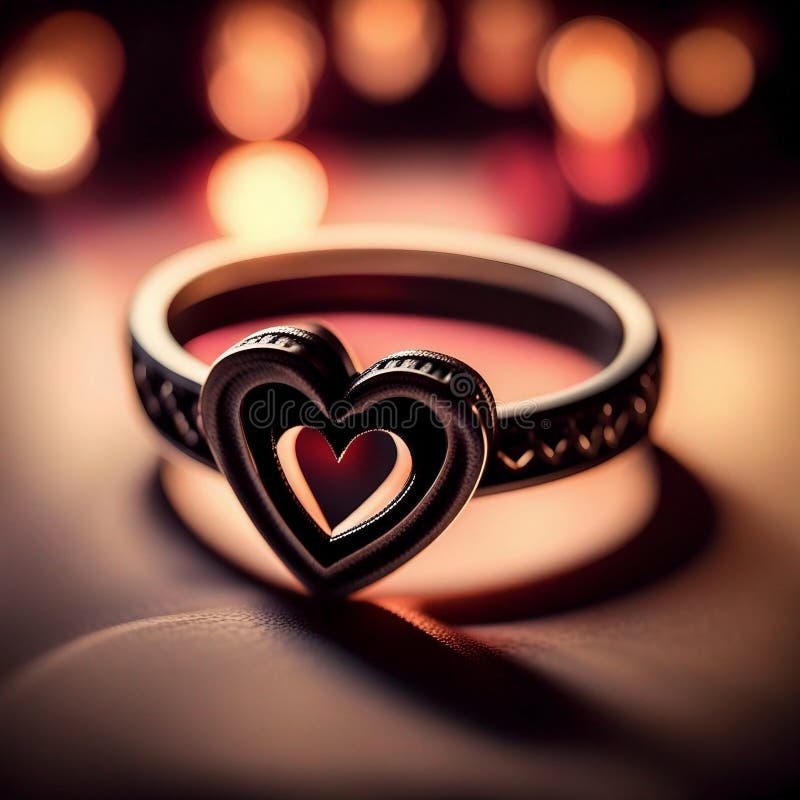 Love Heart Wedding Ring Background Stock Illustration - Illustration of ...