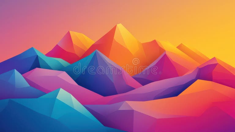 A Unique Low Poly Background Offering a Modern Flat Look with Vibrant ...