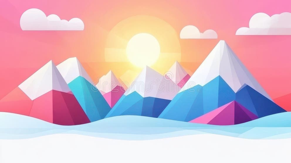 A Unique Low Poly Background Offering a Modern Flat Look with Vibrant ...