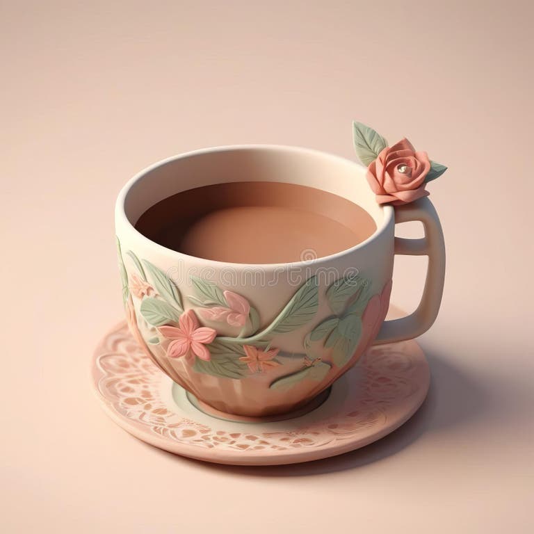 A Unique Low Poly Clay Cup stock illustration. Illustration of beginner ...