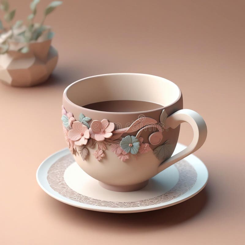 A Unique Low Poly Clay Cup stock illustration. Illustration of ideas ...