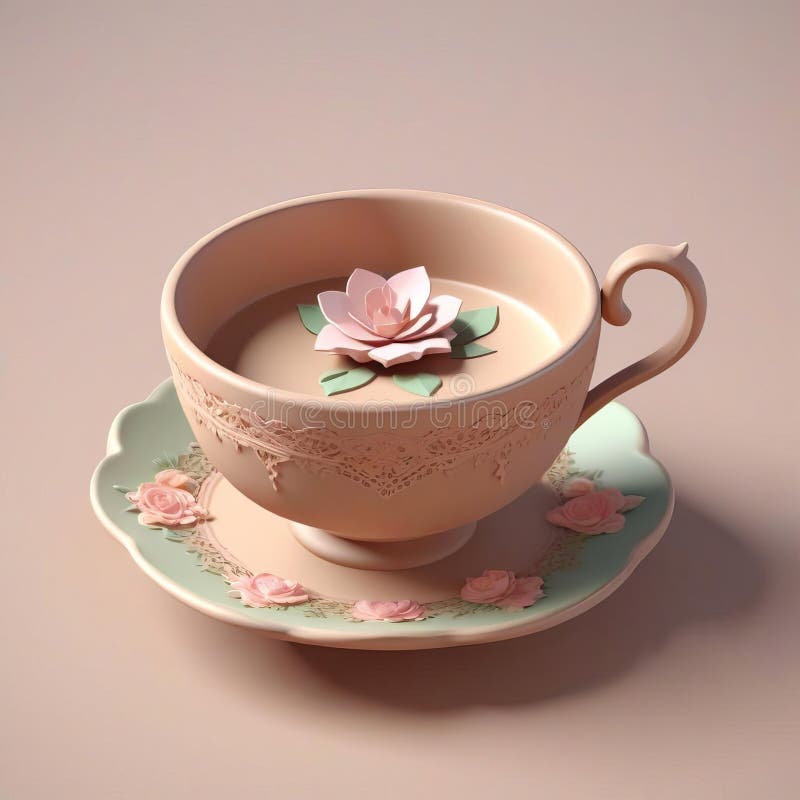 A Unique Low Poly Clay Cup stock illustration. Illustration of modeling ...