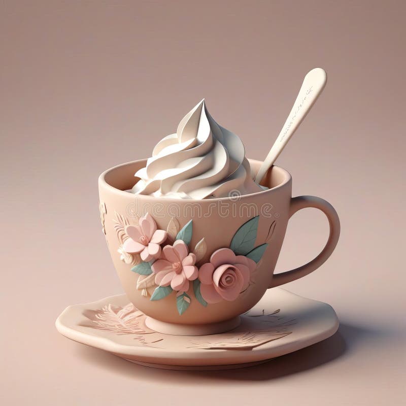 A Unique Low Poly Clay Cup stock illustration. Illustration of ...