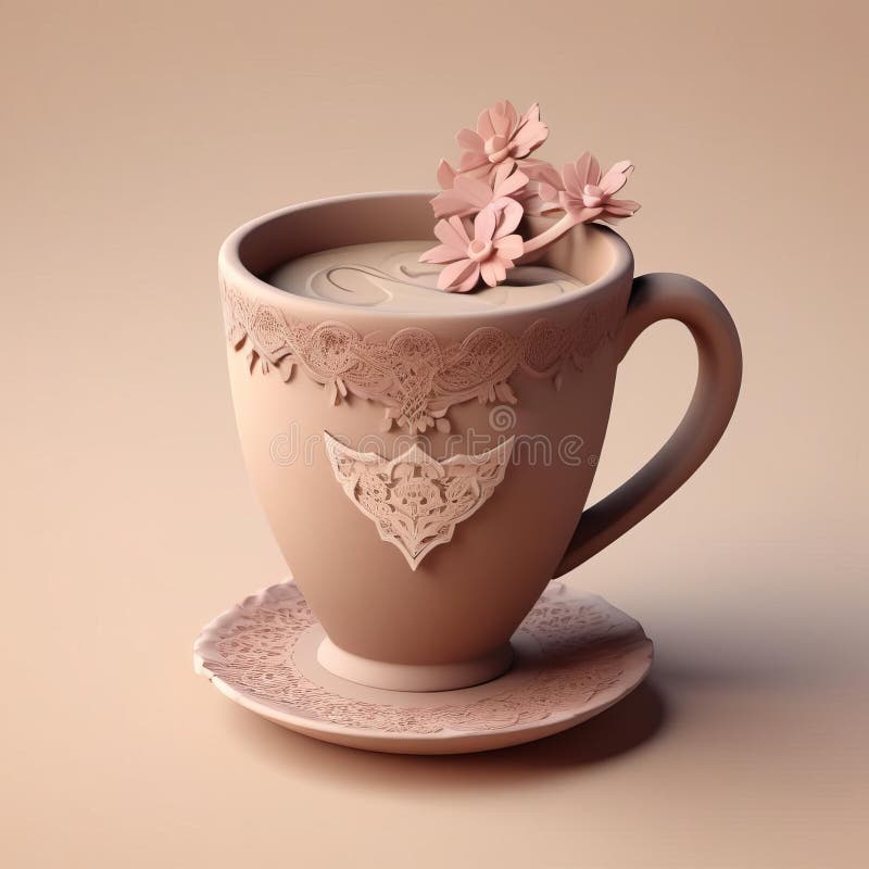 A Unique Low Poly Clay Cup stock illustration. Illustration of tutorial ...