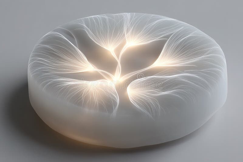 Unique Luminous Tree Design in a Soft, Circular Shape Showcasing ...