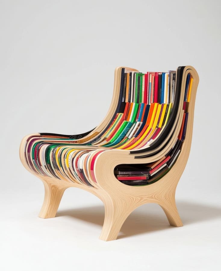 Unique Magazine Chair that Doubles As Storage, Combining Vibrant Colors ...