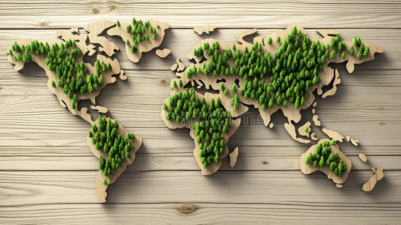 Unique Map Creation Displaying International Landscapes, Complete with ...