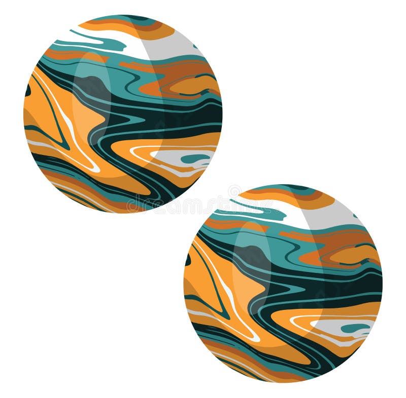 Unique marble balls, icon stock vector. Illustration of tile - 262389383