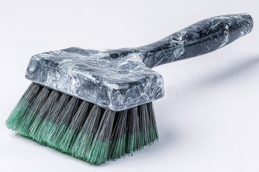 Unique Marble Pattern Cleaning Brush with Green Bristles Perfect for ...