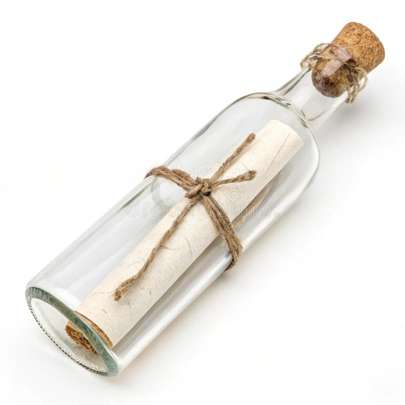 Message in a Bottle stock illustration. Illustration of glass - 55302706