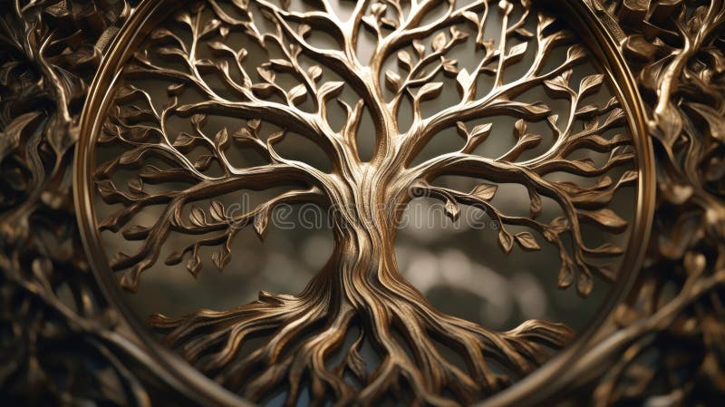 A Unique Metal Sculpture of a Tree of Life. Great for Nature-themed ...