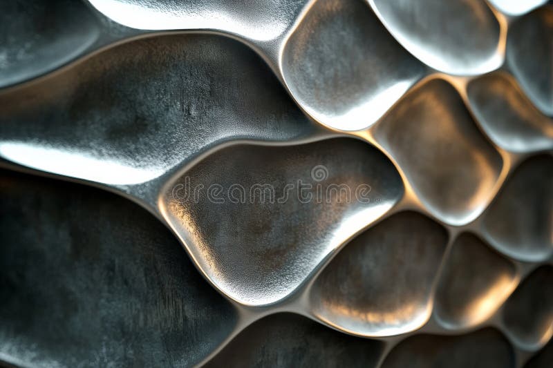 Unique Metallic Sculpture Showcasing Fluid Forms and Intricate ...