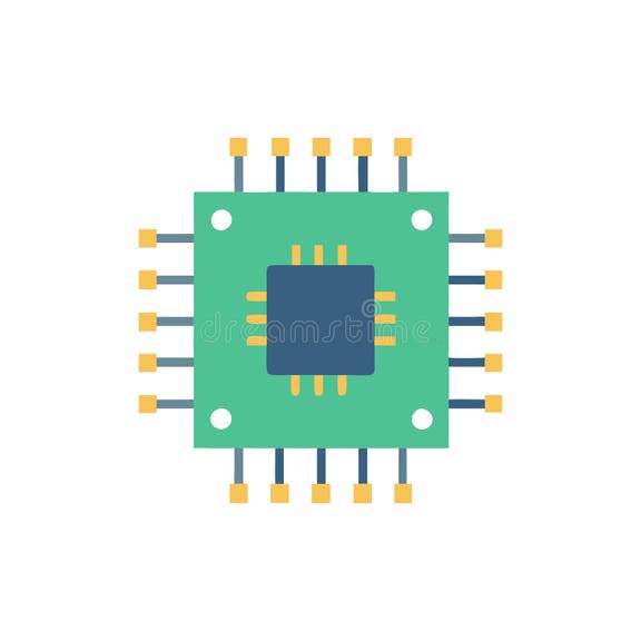 Unique Microcontroller Board Electrical Icon Stock Illustration ...