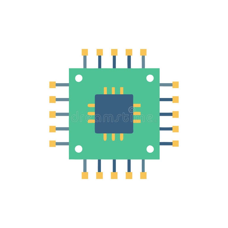 Unique Microcontroller Board Electrical Icon Stock Illustration ...