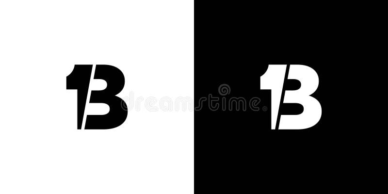 Unique and Modern 1B Logo Design Stock Vector - Illustration of number ...
