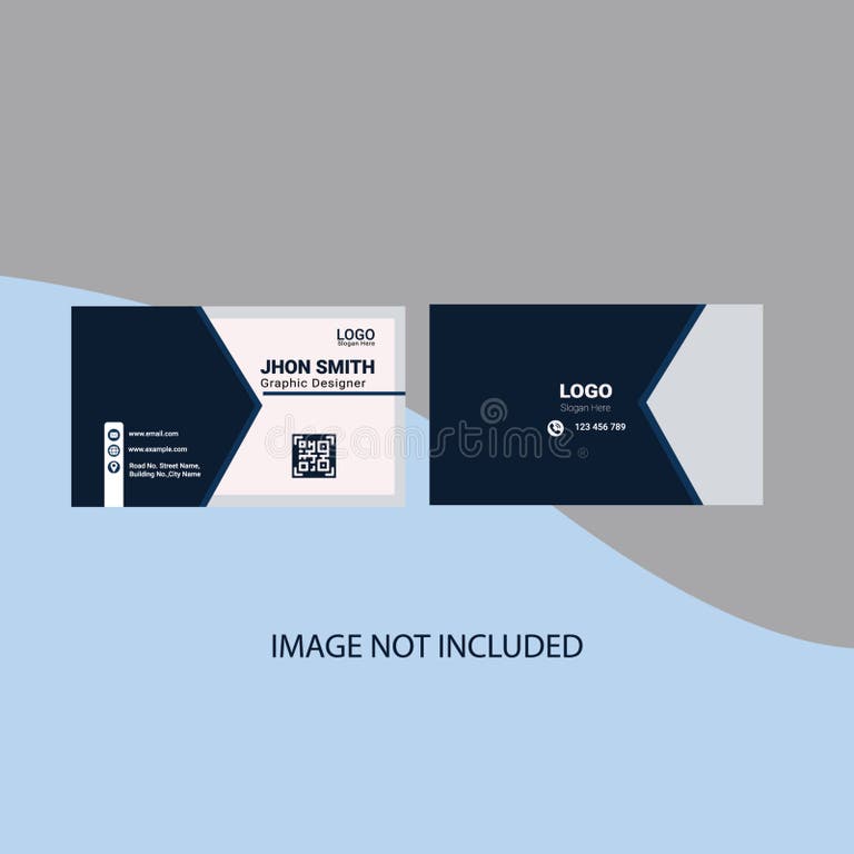 Unique Modern Business Visiting Card Design Template Stock Illustration ...
